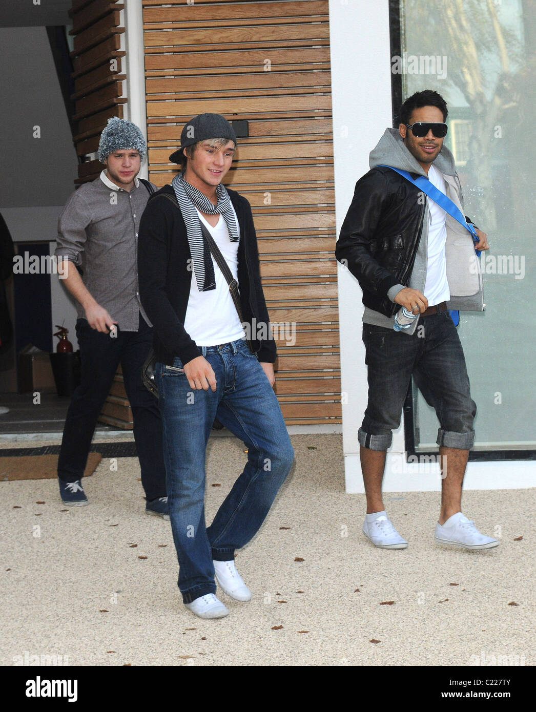X Factor finalists Olly Murs, Lloyd Daniels and Danyl Johnson leaving ...