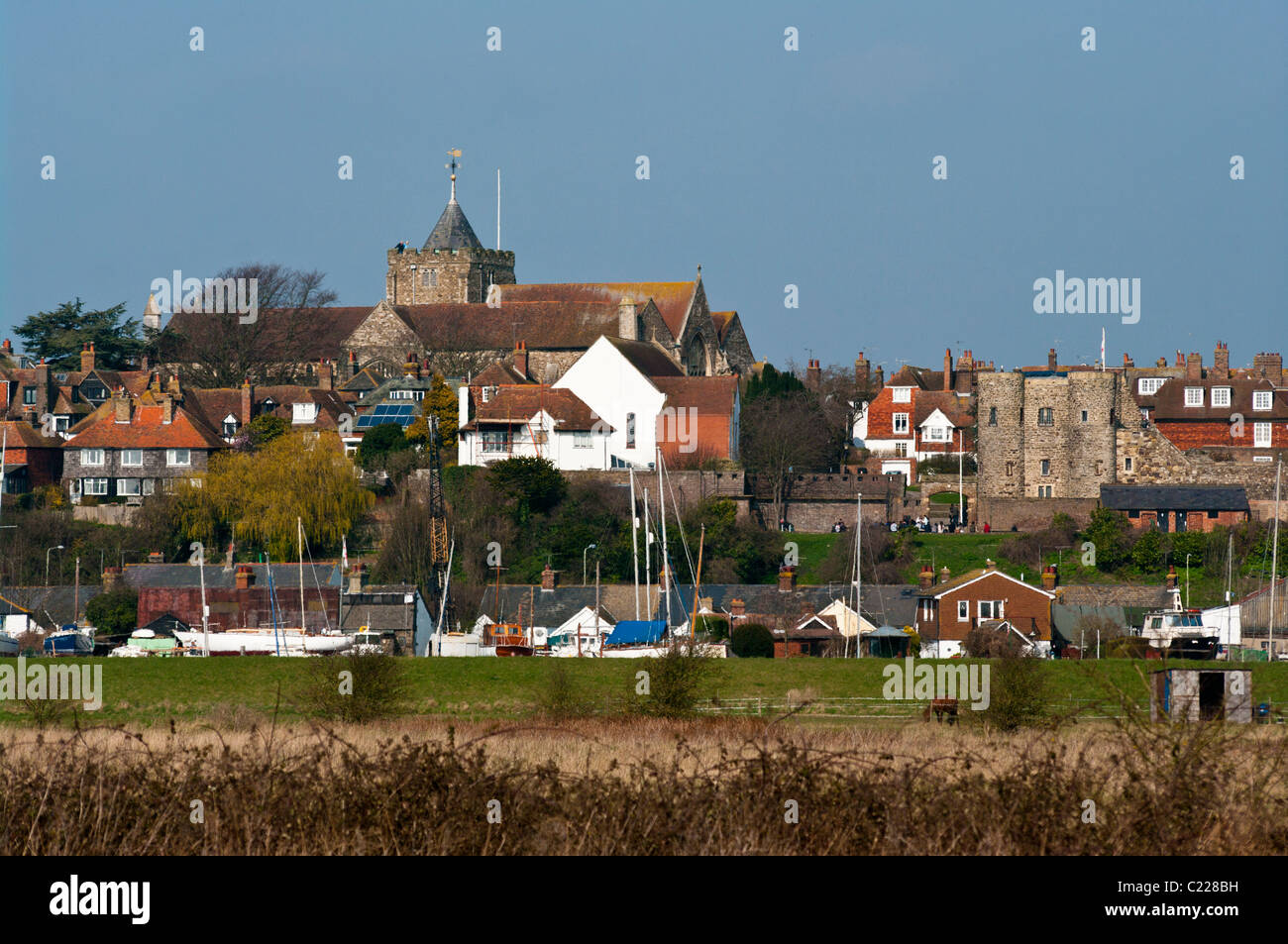 Rye East Sussex England Seen Through A Summer Haze Stock Photo - Alamy