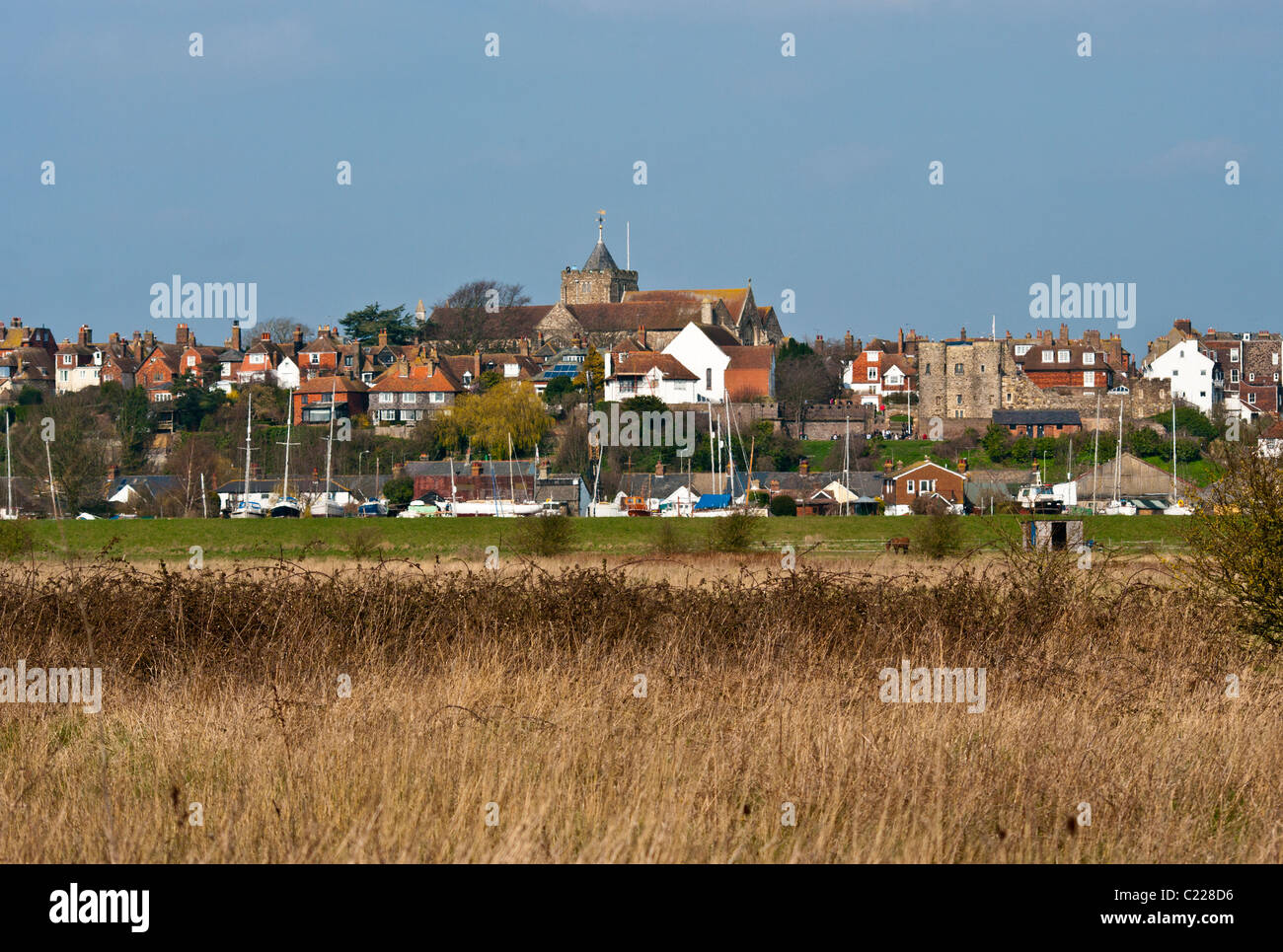 Rye East Sussex England Seen Through A Summer Haze Stock Photo - Alamy
