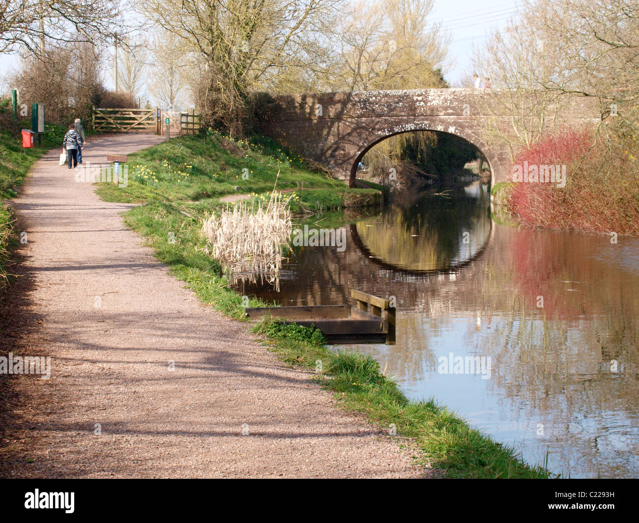 Crownhill Bridge, The Grand Western Canal, Tiverton, Devon, UK Stock ...