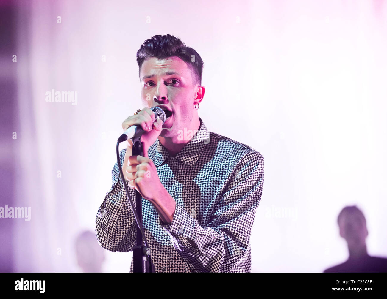 Orlando Weeks The Maccabees performing live at Brixton Academy London ...