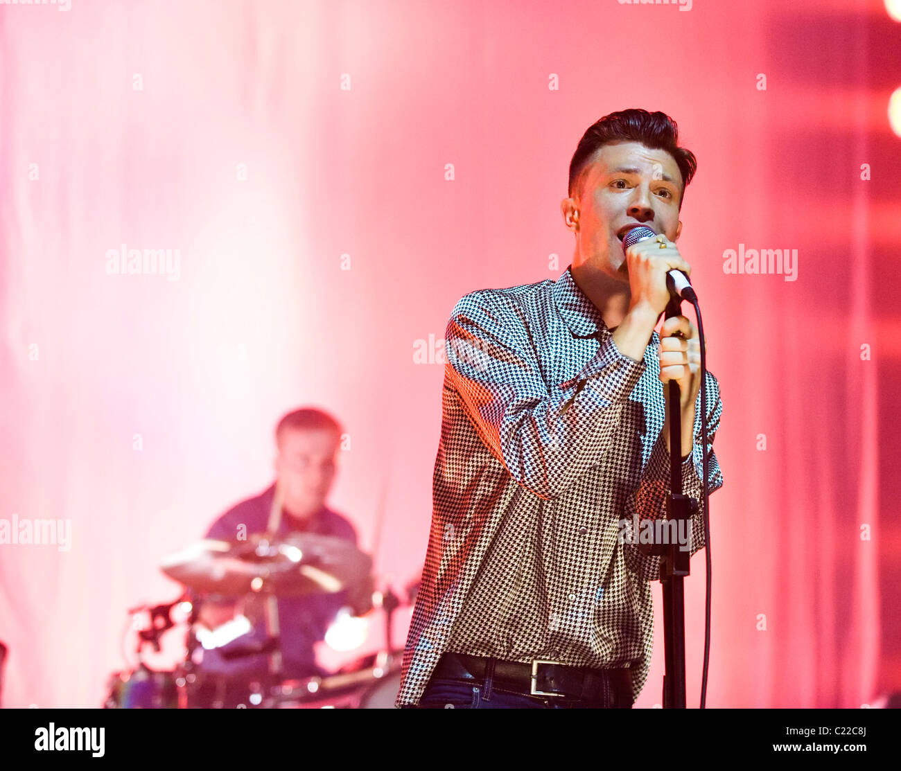 Orlando Weeks The Maccabees performing live at Brixton Academy London ...