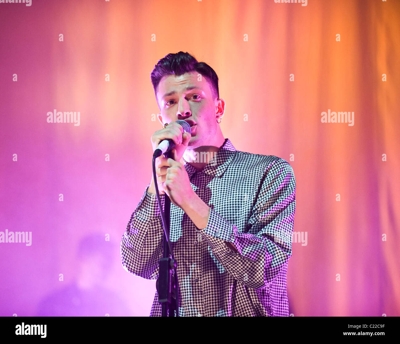 Orlando Weeks The Maccabees performing live at Brixton Academy London ...
