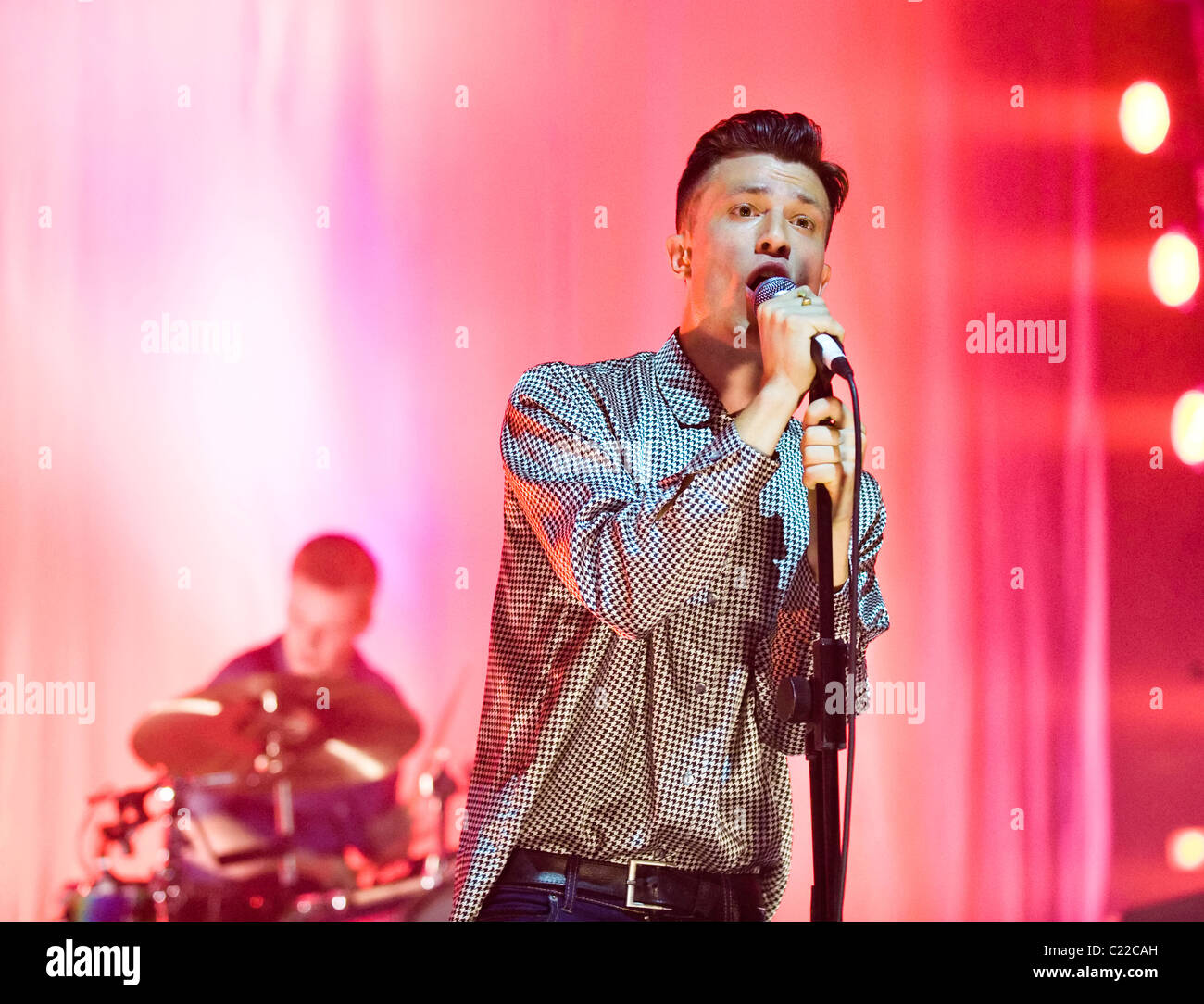 Orlando Weeks The Maccabees performing live at Brixton Academy London ...