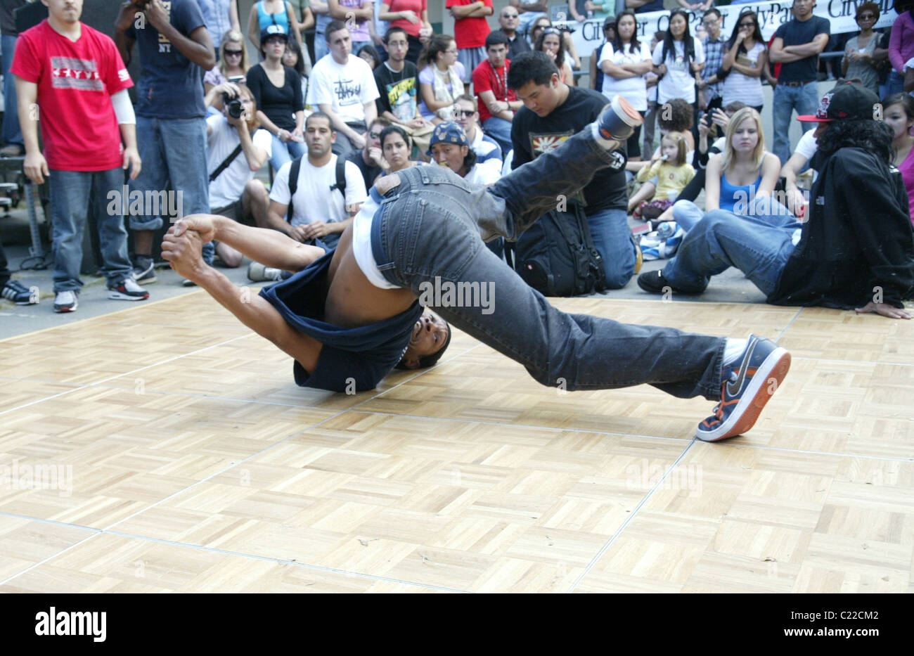 A break-dancing dance off at the annual Crafty Bastards arts and crafts ...