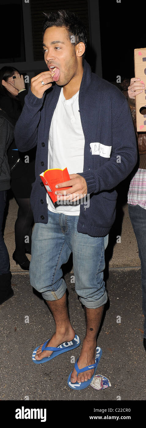 X Factor finalist Danyl Johnson arrives back at The X Factor House ...