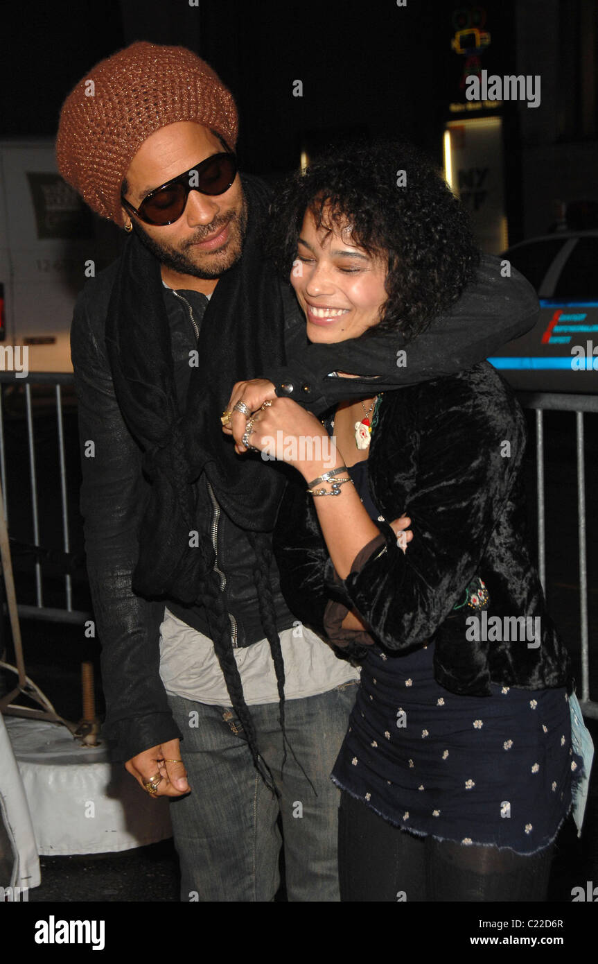 Lenny Kravitz and his daughter Zoe Kravitz The New York premiere of ...