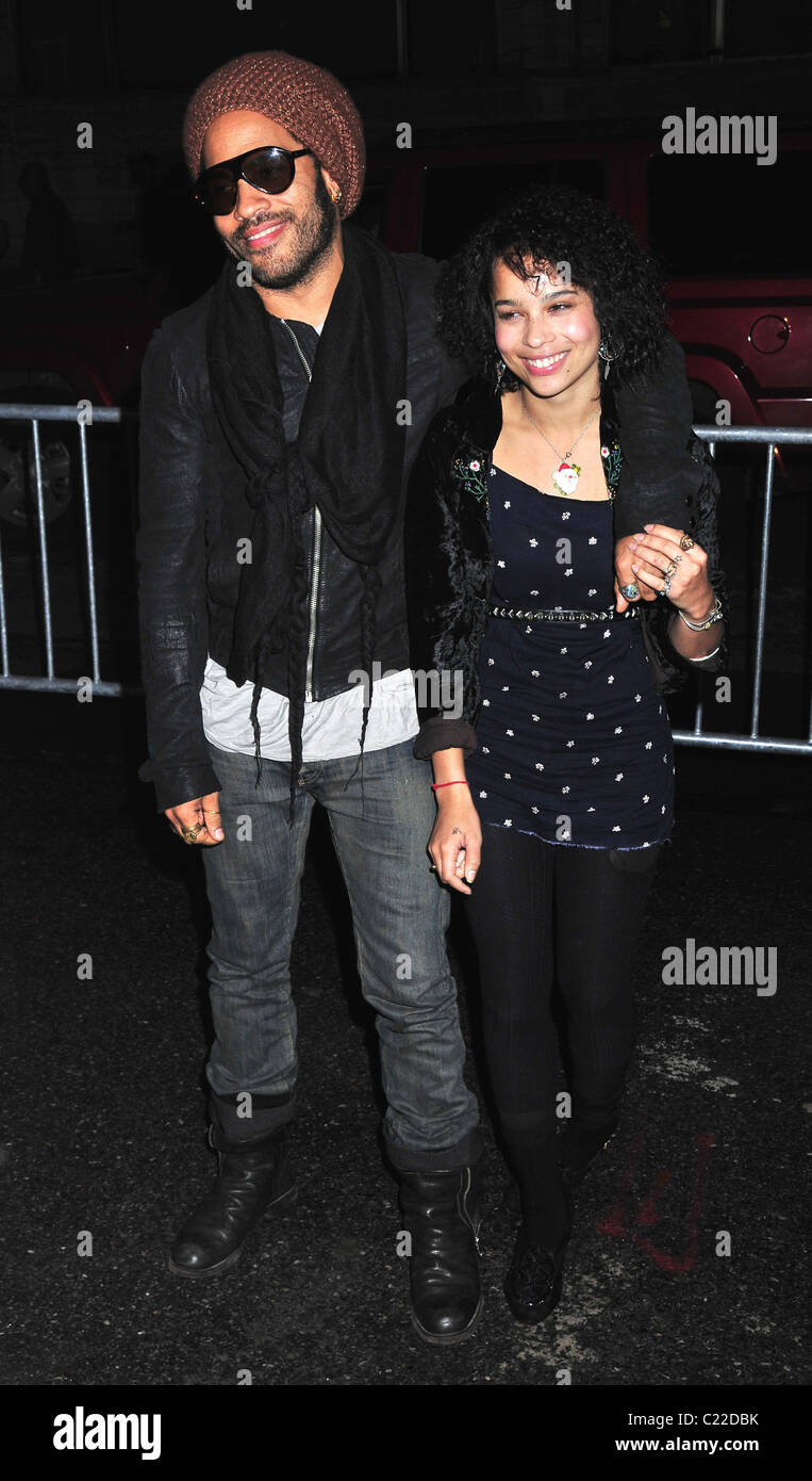 Lenny Kravitz and daughter Zoe Kravitz The New York premiere of ...