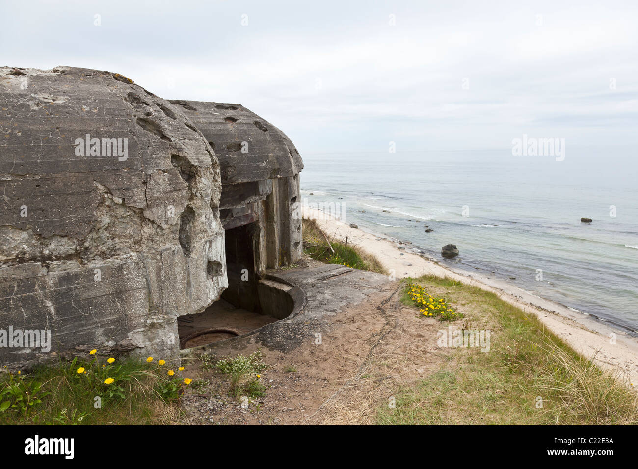 Old German bunkers from WWII that belonged to the Atlantic wall in ...