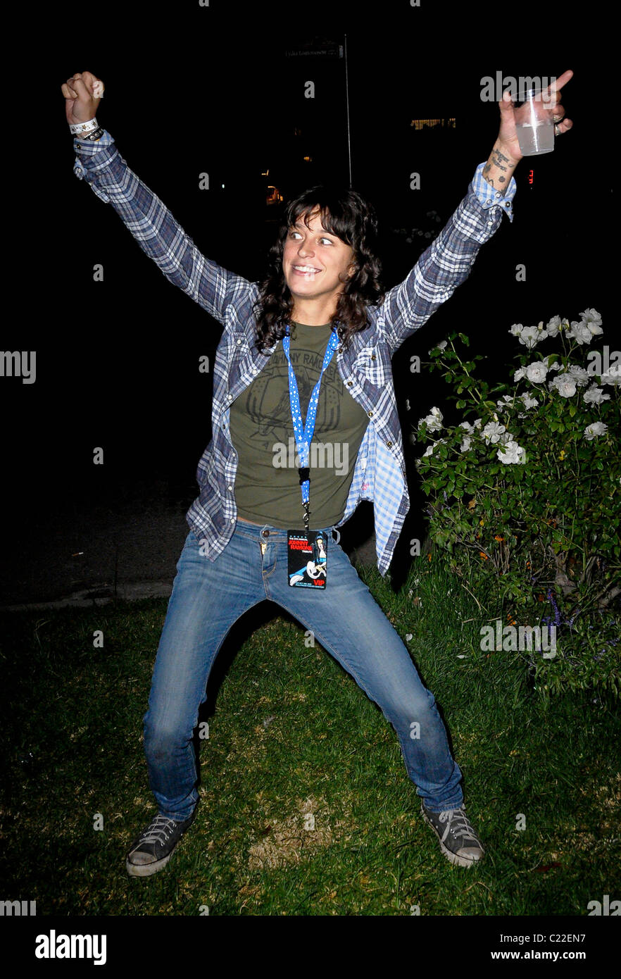 Barbara Ramone Johnny Ramone Tribute held at the Hollywood Forever ...