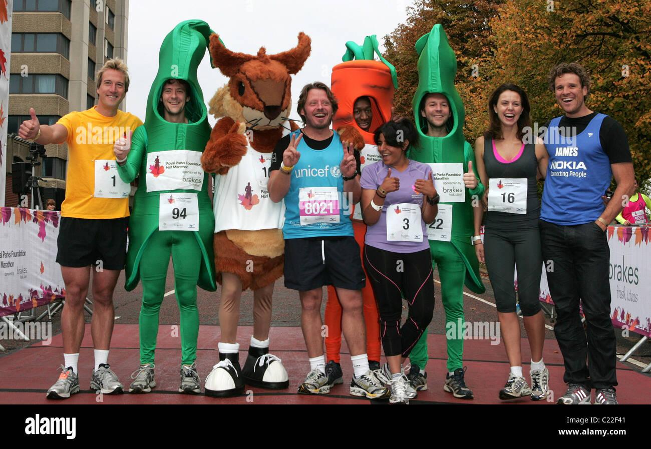 Ben Fogle and Charley Boorman with runners The Royal Parks Foundation ...