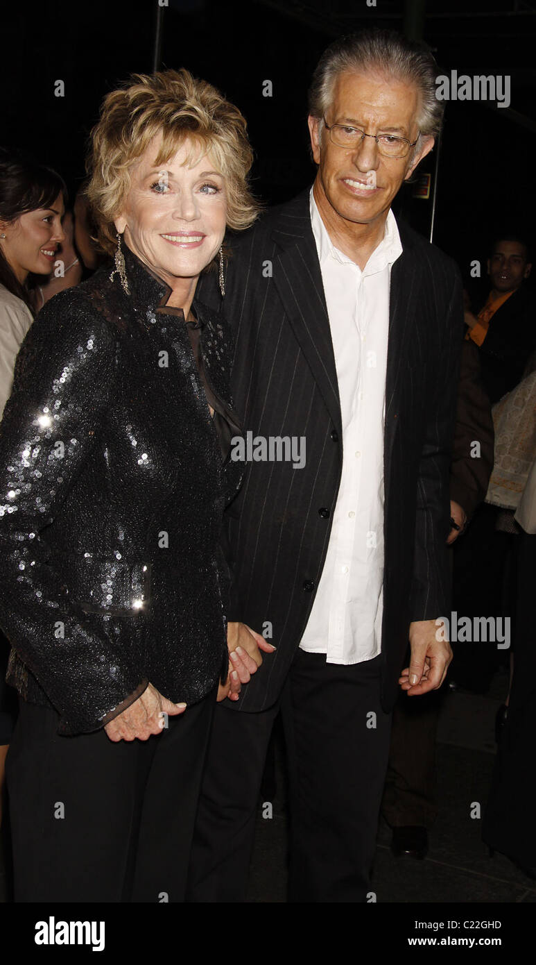 Jane Fonda and her fiancÚ Richard Perry Opening night of the Broadway ...