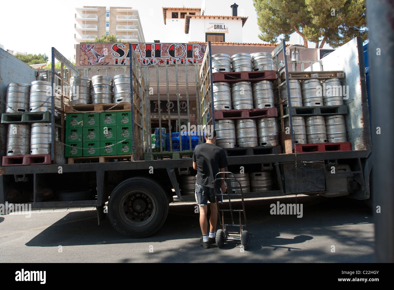 Delivering barrels hi-res stock photography and images - Alamy