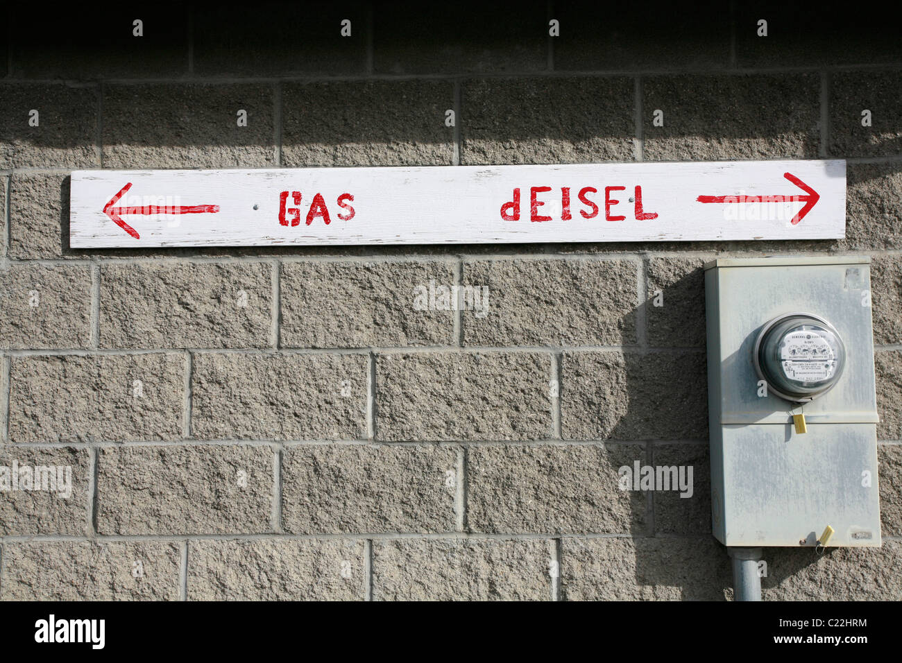 Diesel gas sign hi-res stock photography and images - Alamy