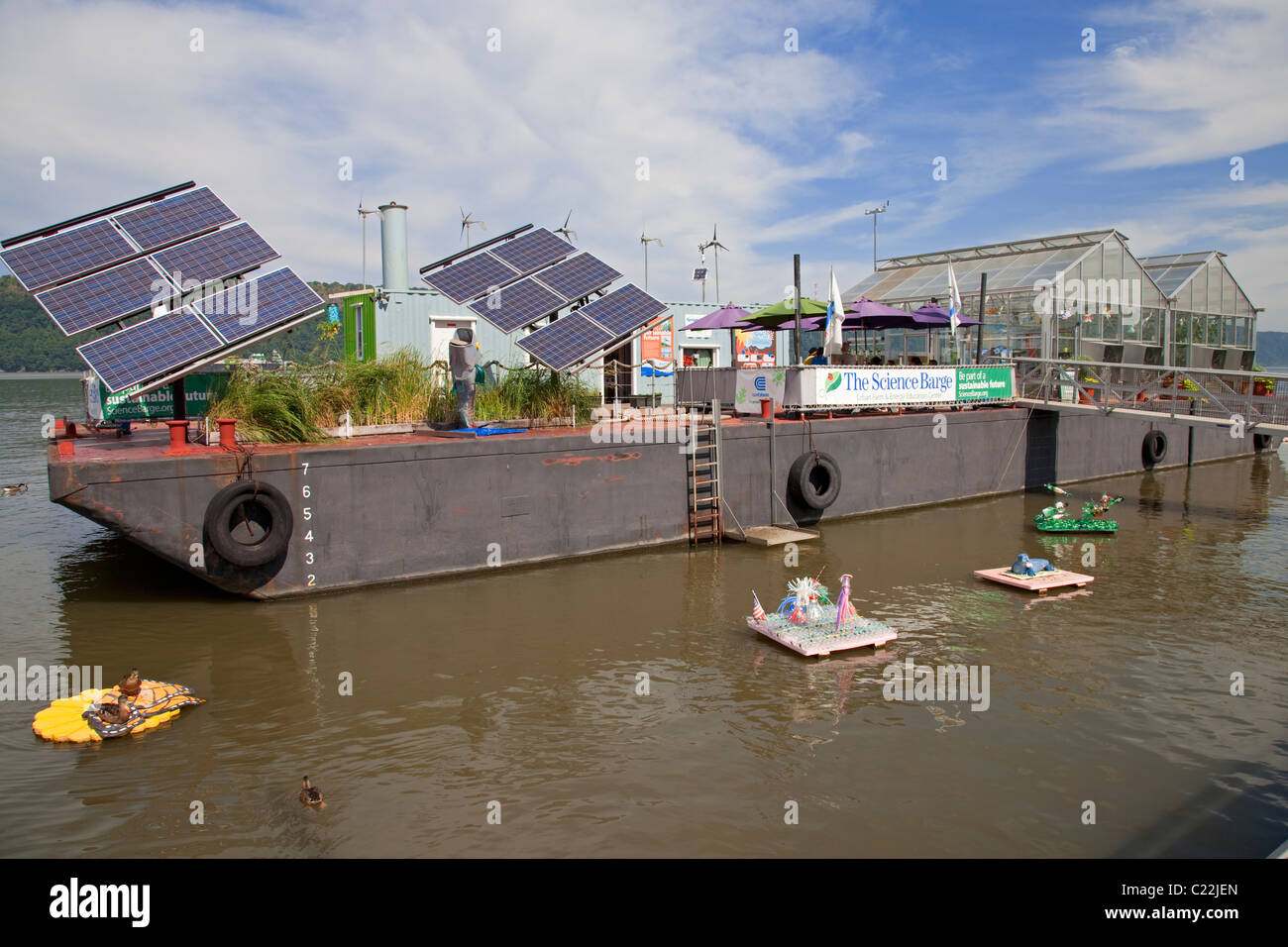 The Science Barge is a completely sustainable Urban Farm used for ...