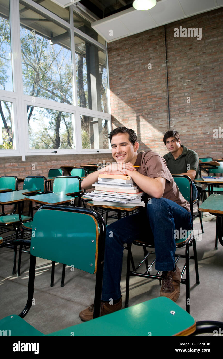 students, smiling, looking, at, the, camera, at, class, university ...