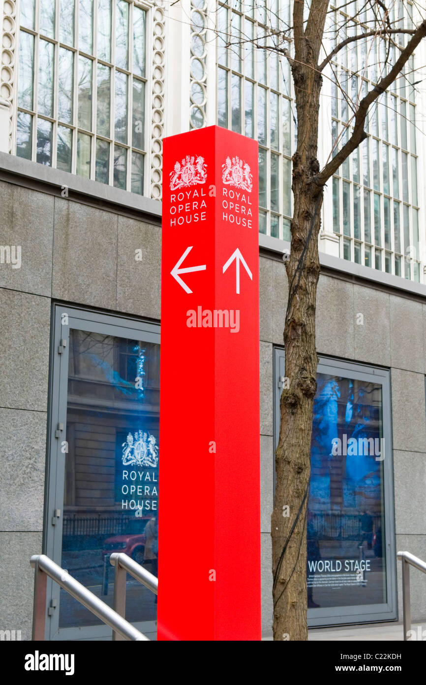 London , Covent Garden , signs to the Royal Opera House by the new ...