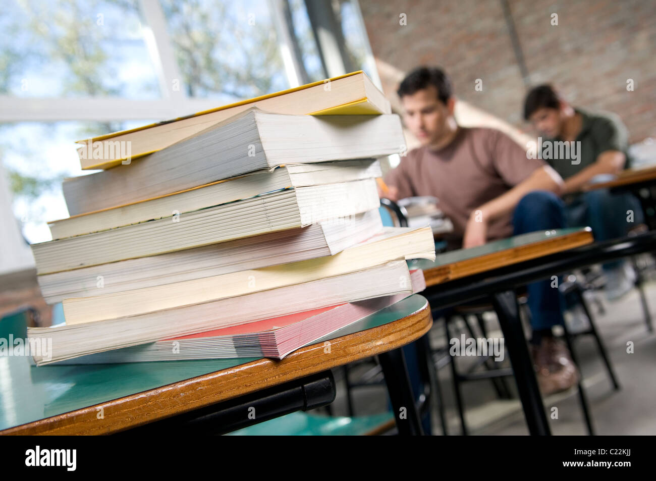 books, at, classroom, students Stock Photo - Alamy