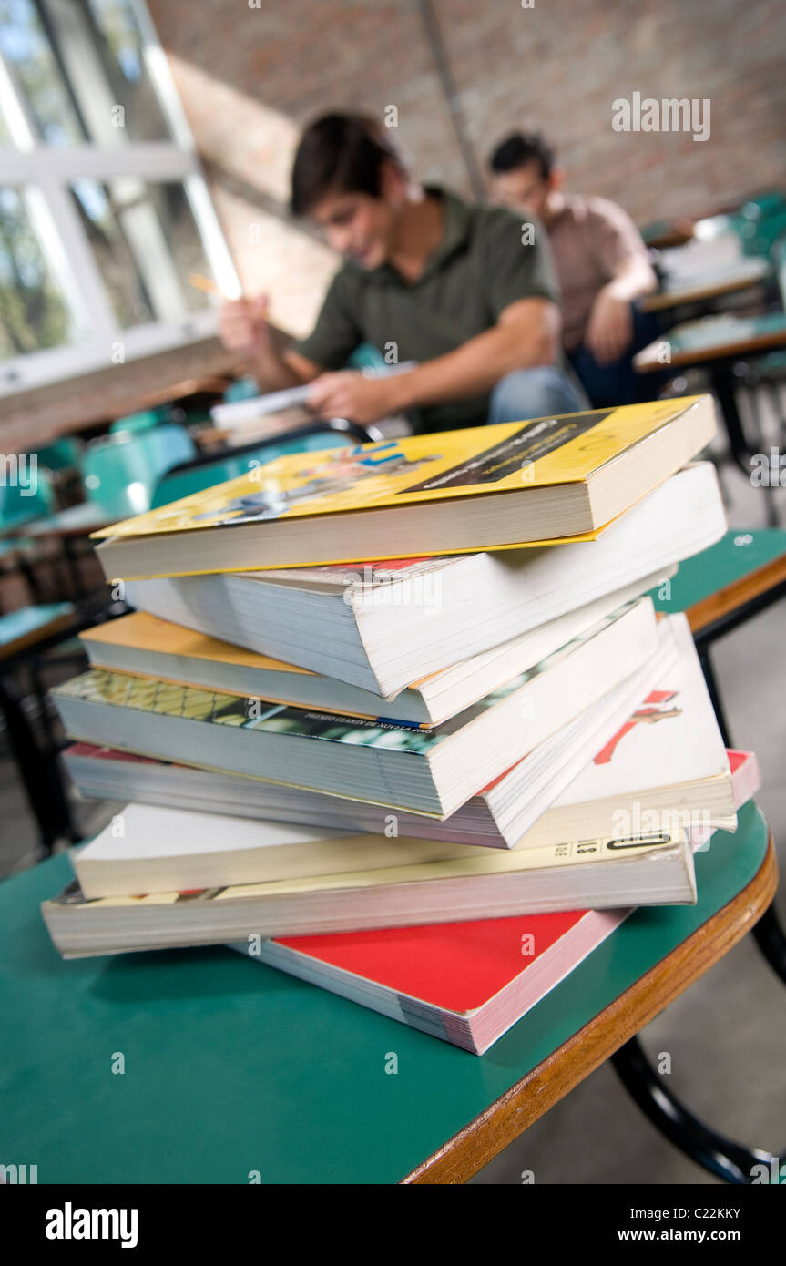 books, at, classroom, students Stock Photo - Alamy