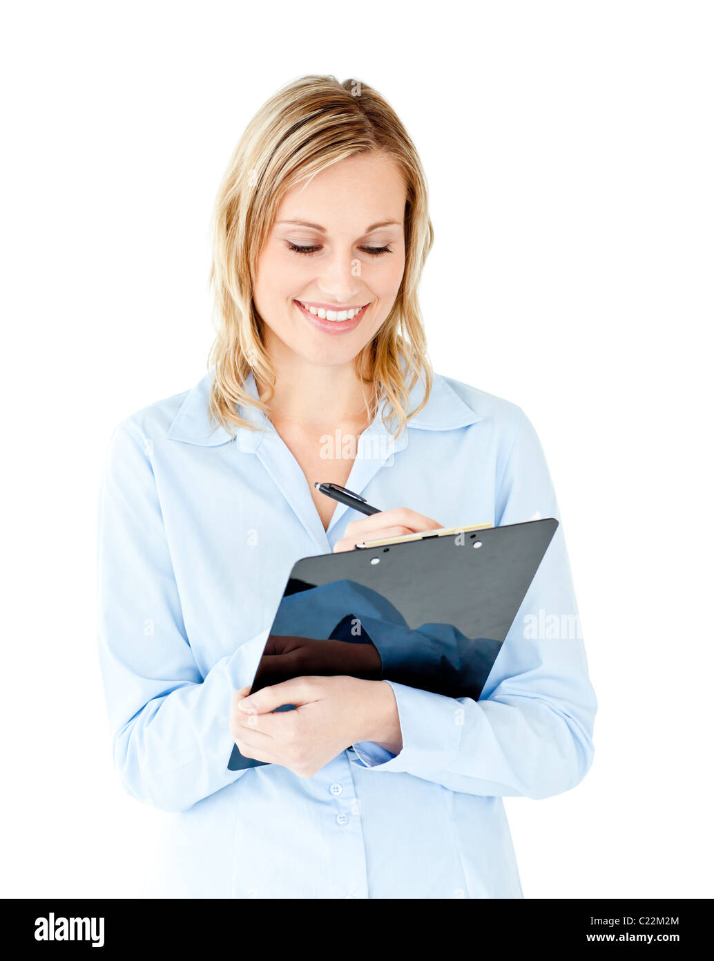 Young secretary clipboard taking hi-res stock photography and images ...