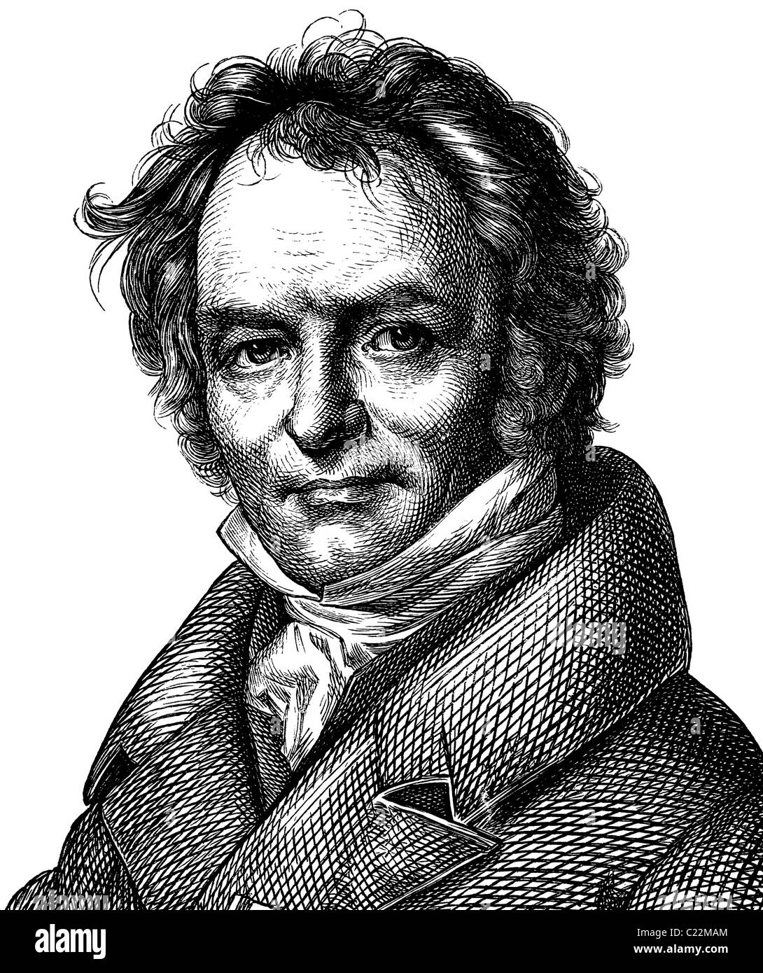 Digital improved image of Karl Ritter, 1779 - 1859, educator and ...