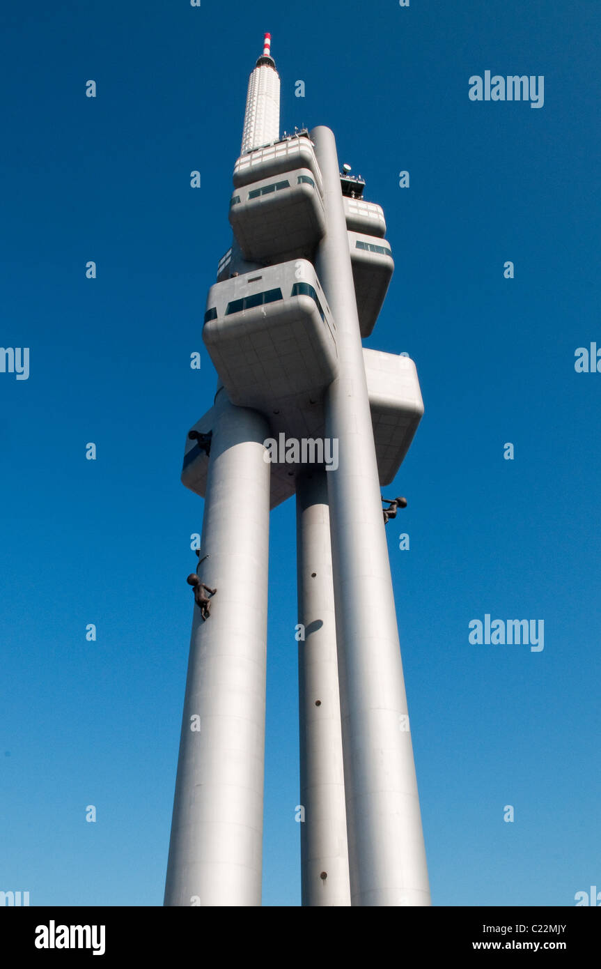 Zizkov Television tower in Prague, Czech Republic Stock Photo - Alamy
