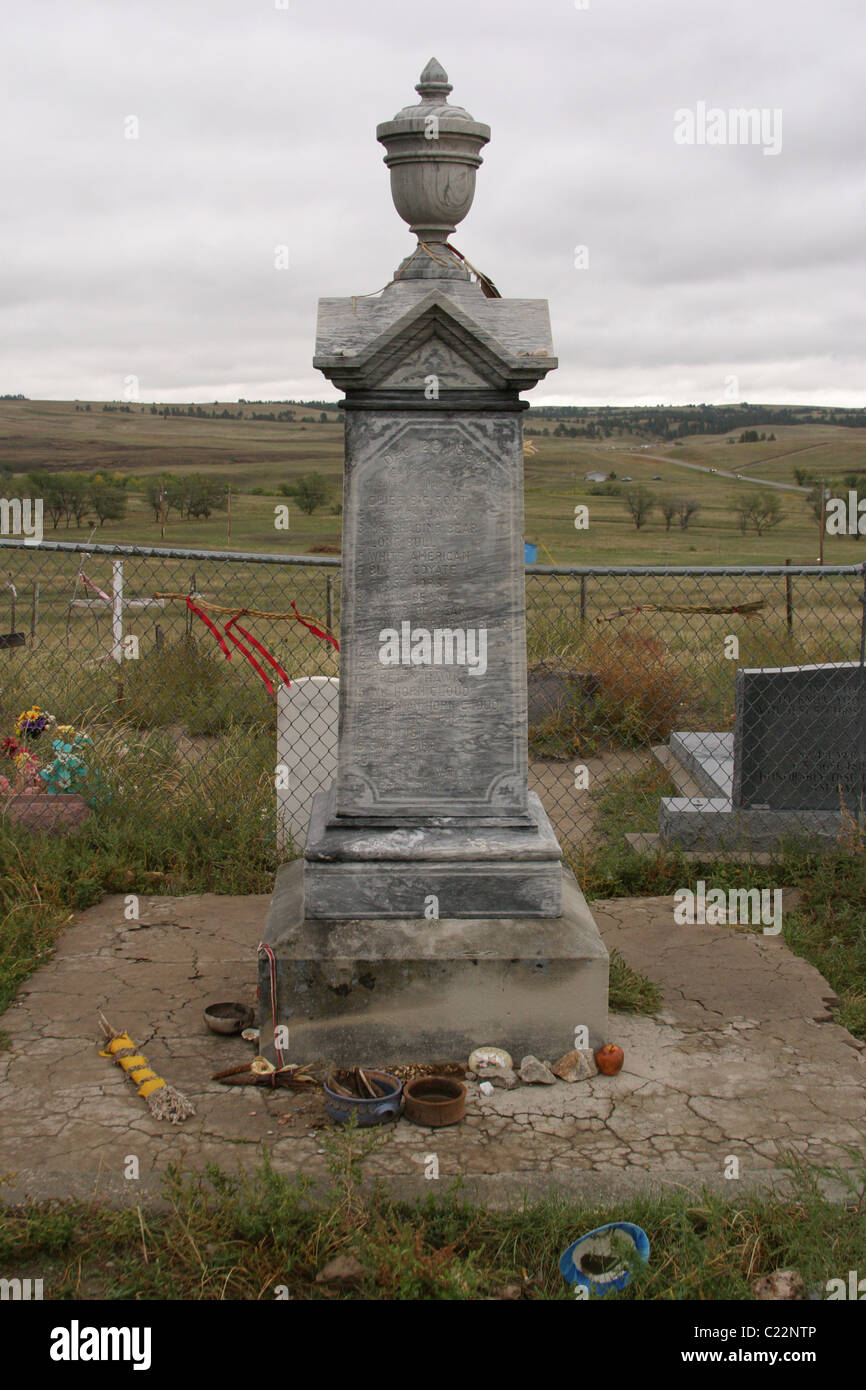 Offering site at the Wounded Knee Memorial in South Dakota Stock Photo ...