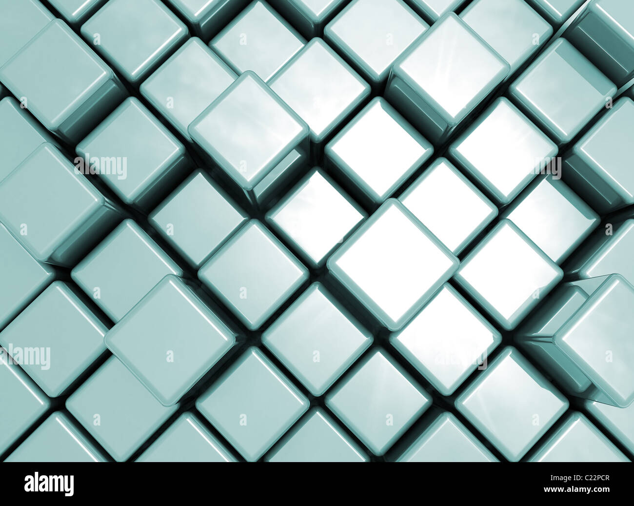 Metal construction cubes Stock Photo - Alamy