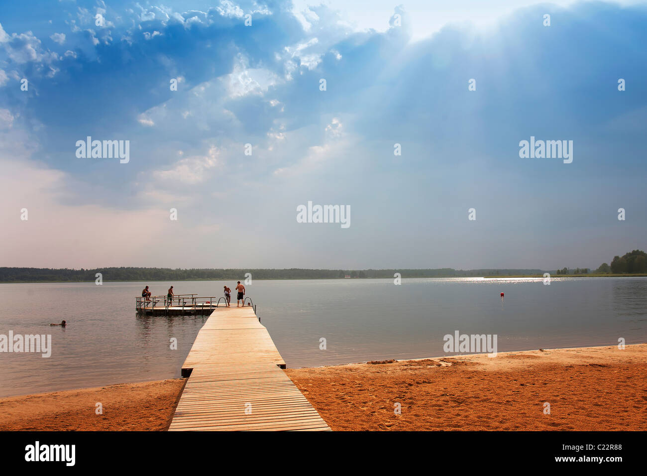 Boardwalk lake lakeside hi-res stock photography and images - Alamy