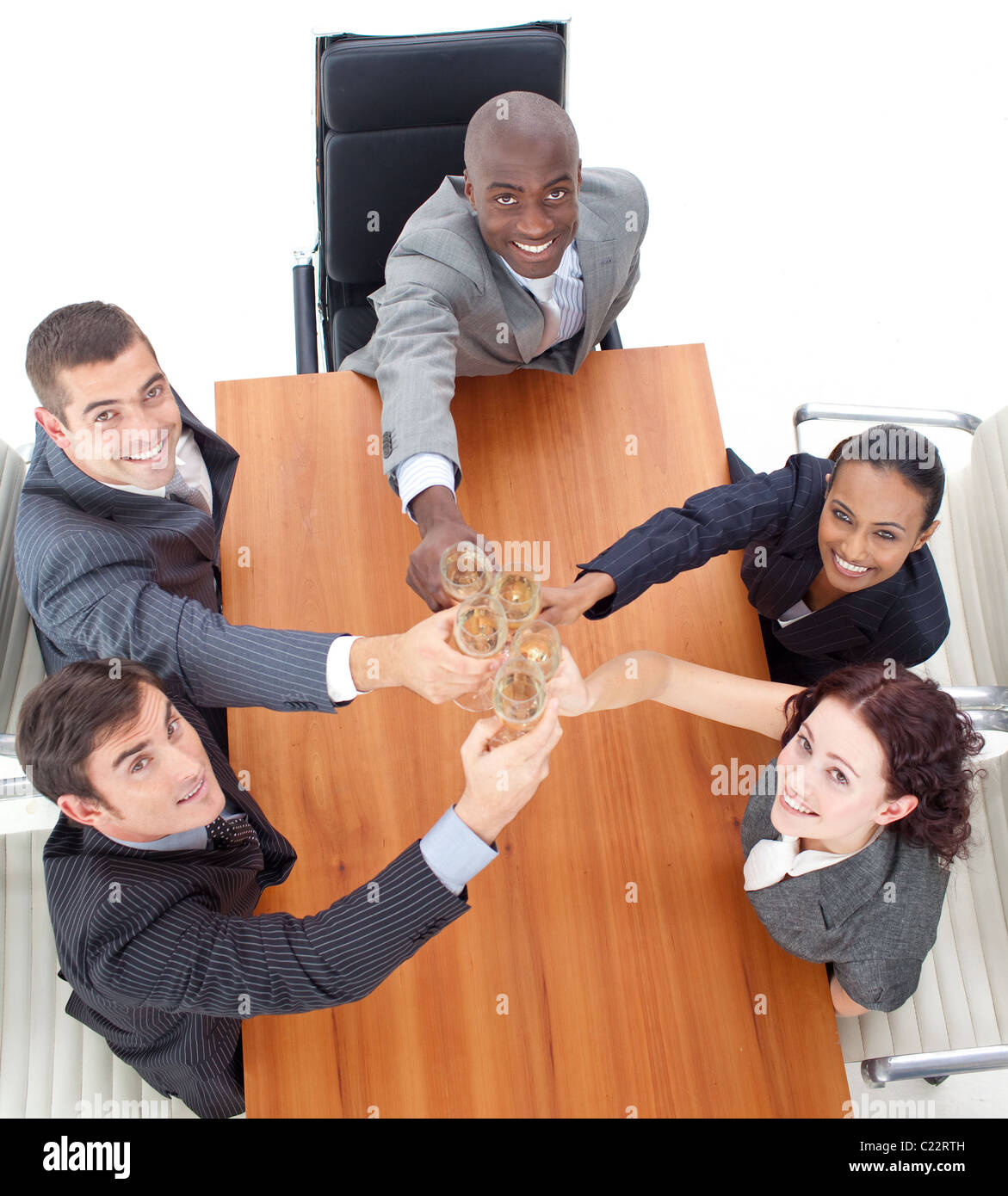 Business team celebrating an event Stock Photo - Alamy