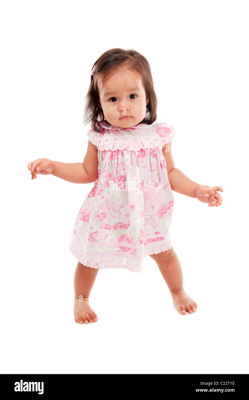 Studio portrait of Cute asian child stand up Stock Photo - Alamy