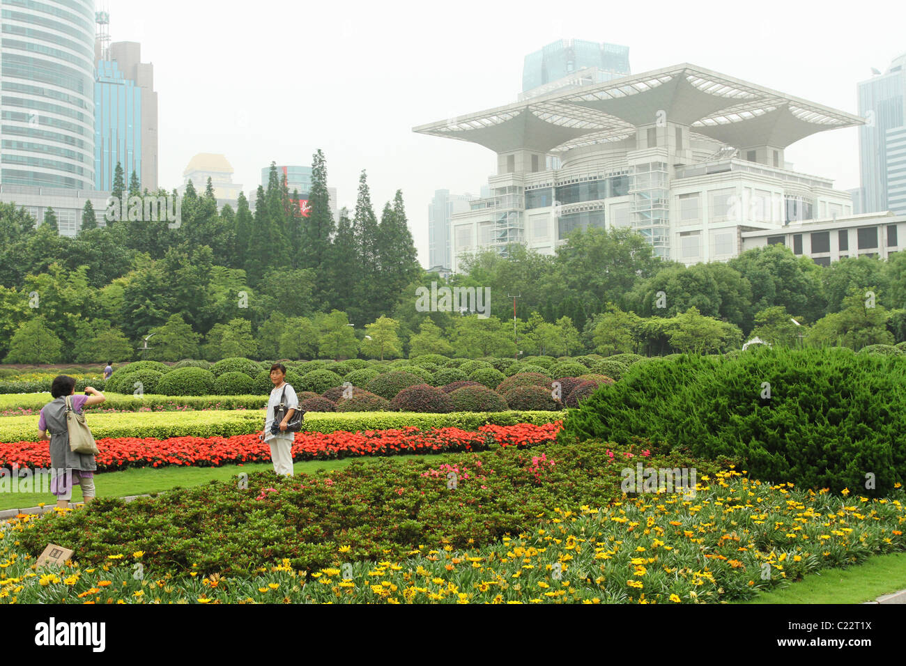 People's Park, Nanjing Road, Pushi, Shanghai, China. Building beyond ...
