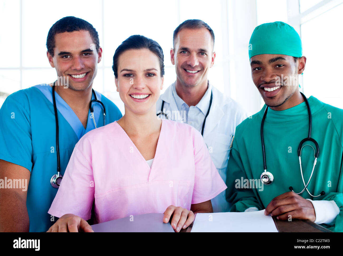 Portrait of a successful medical team at work Stock Photo - Alamy