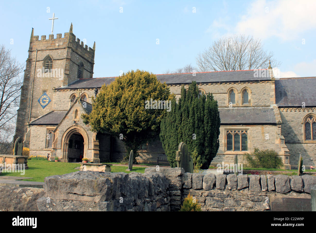 St Marys Church Ingleton Yorkshire Dales United kingdom UK Stock Photo ...