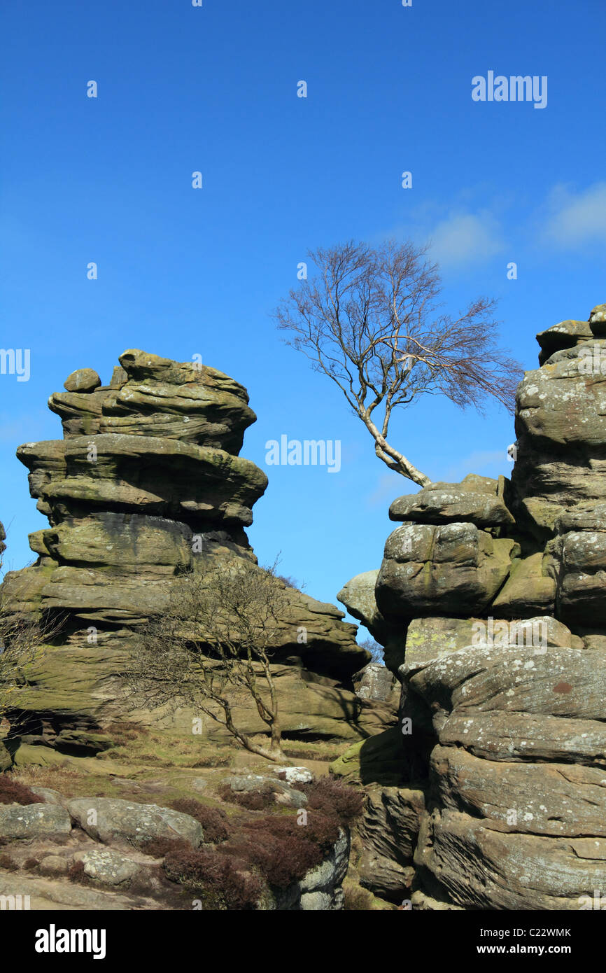 Brimham Rocks Nidderdale North Yorkshire unusual balancing Millstone ...