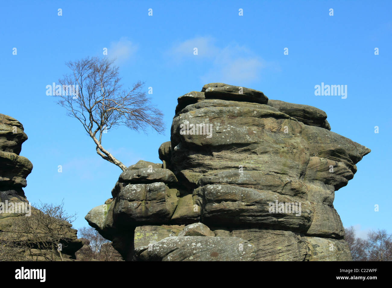 Brimham Rocks Nidderdale North Yorkshire unusual balancing Millstone ...