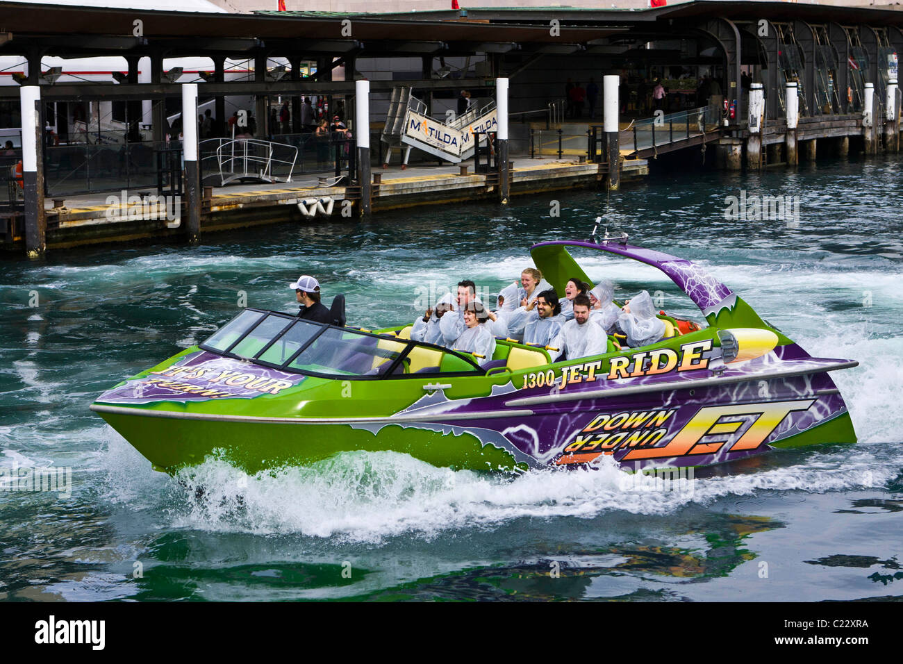 A jet boat on Sydney Harbour Stock Photo - Alamy