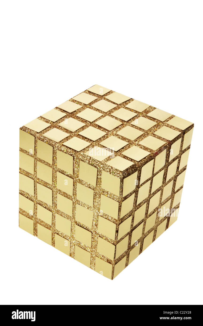 Gold cube hi-res stock photography and images - Alamy