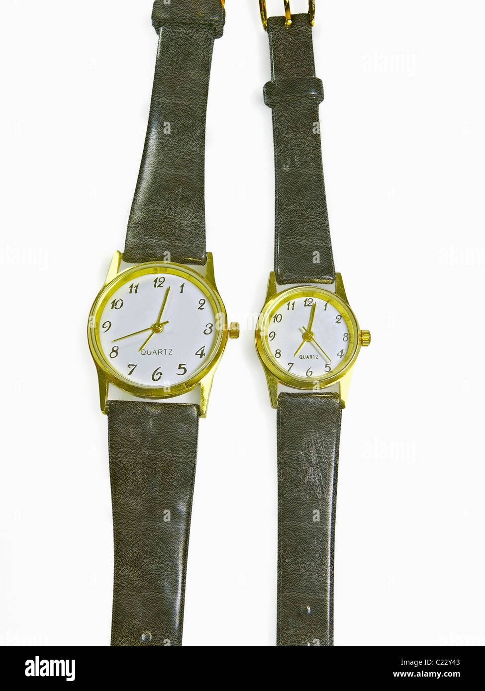 Beautiful Man & Woman watches with white background Stock Photo - Alamy