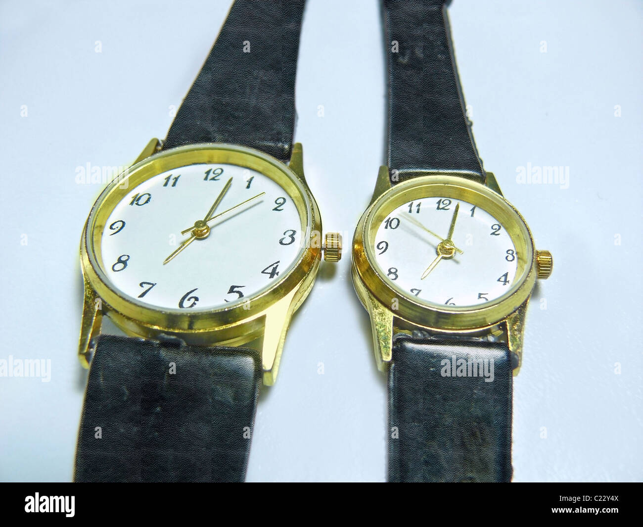 Beautiful Man & Woman watches with white background Stock Photo - Alamy