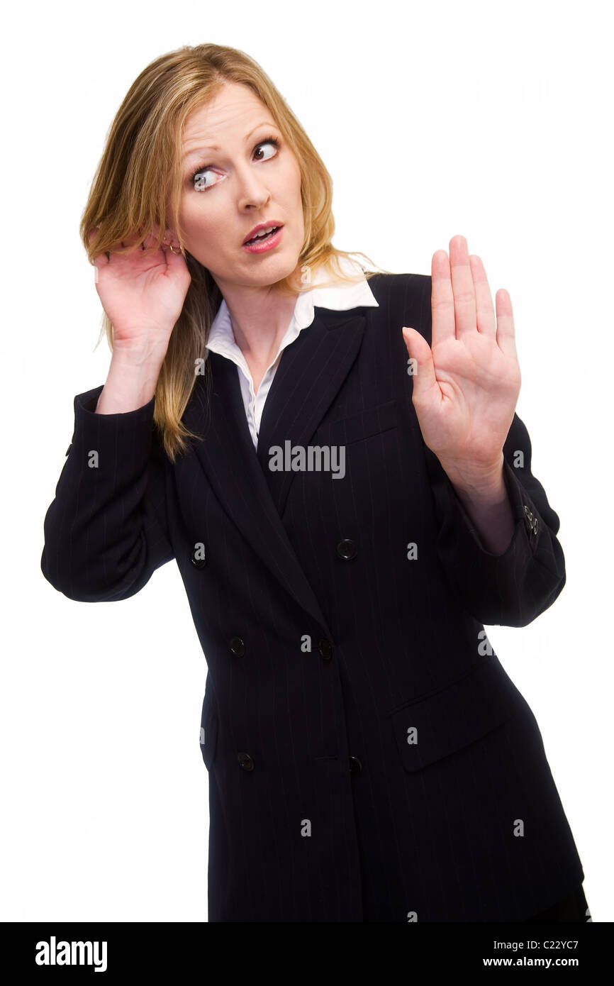 Hush signal hi-res stock photography and images - Alamy