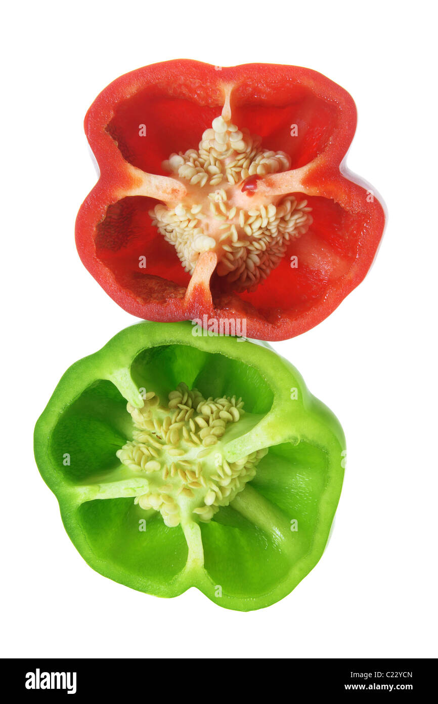 Peppers and half cut out hi-res stock photography and images - Alamy