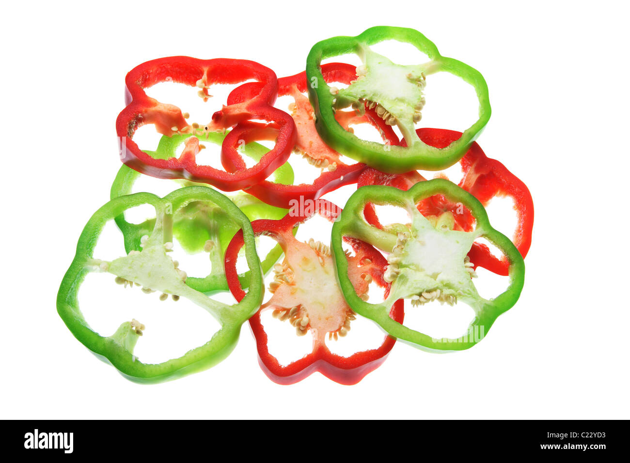 Capsicum Slices Stock Photo - Alamy Capsicum Slices Stock Photo - Alamy