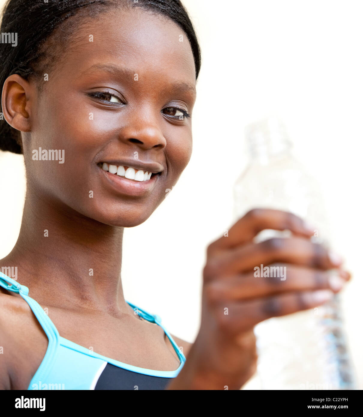 Woman drinking water Stock Photo - Alamy