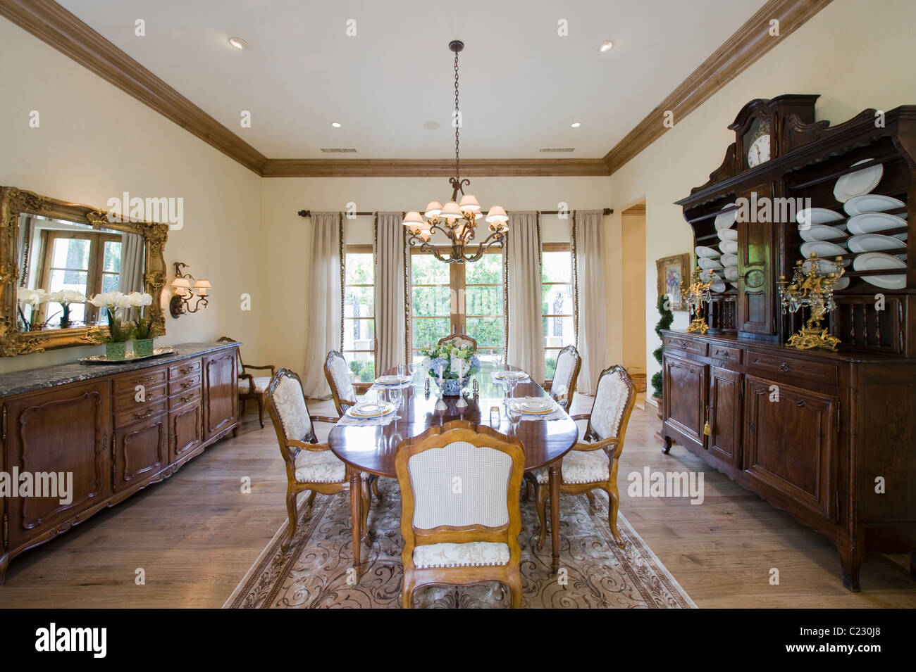 Dining room interior Stock Photo - Alamy