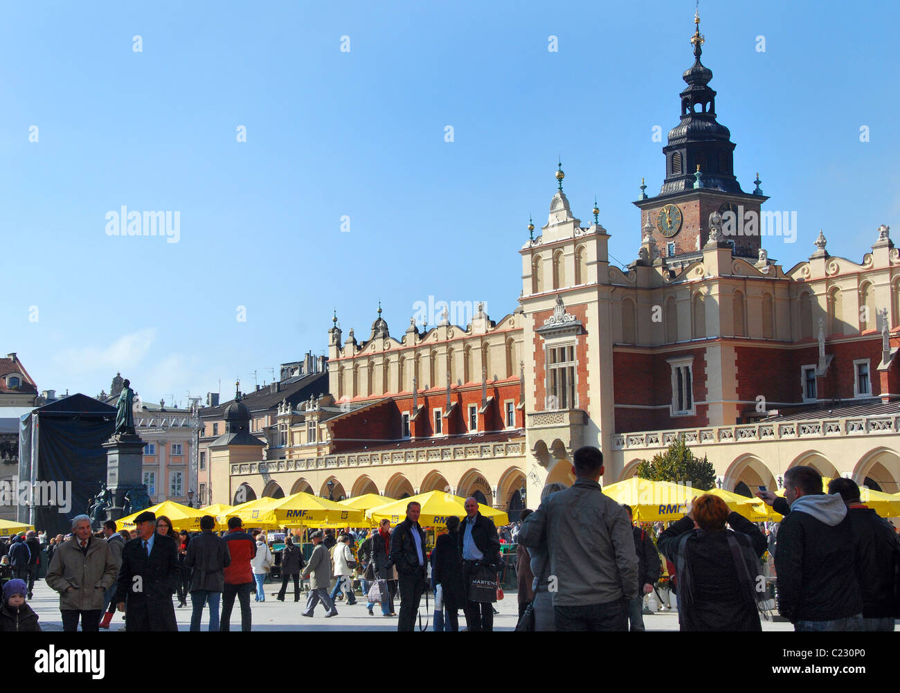 The Rynek, Market Square, Krakow, Poland, showing the Sukiennice and ...