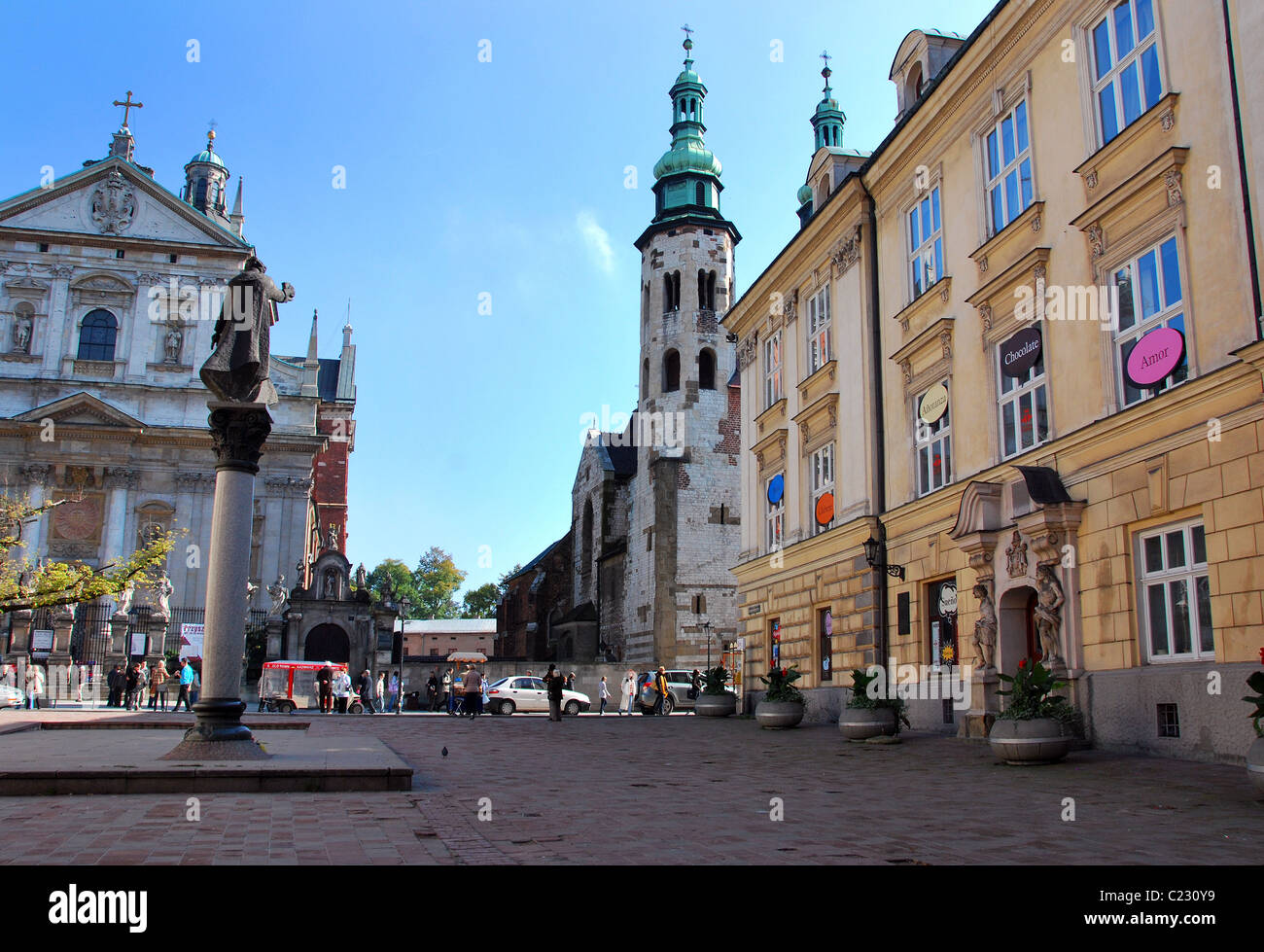 Buildings in the old town of the city of Krakow, Poland Stock Photo - Alamy