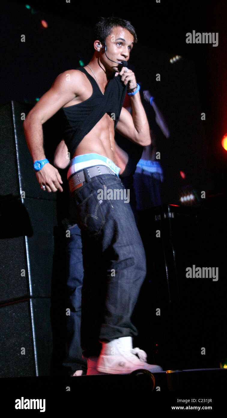 Aston merrygold jls performing live hi-res stock photography and images ...