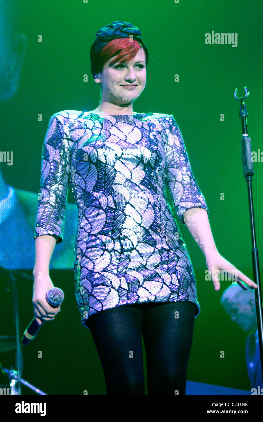 Stine Bramsen of Alphabeat performing live at The Annual Girl Guiding ...