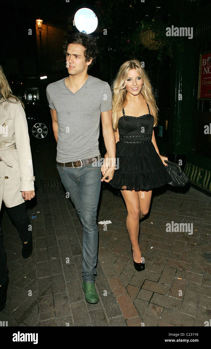 Mollie King and boyfriend Andy Brown leaving 24 club, having celebrated ...